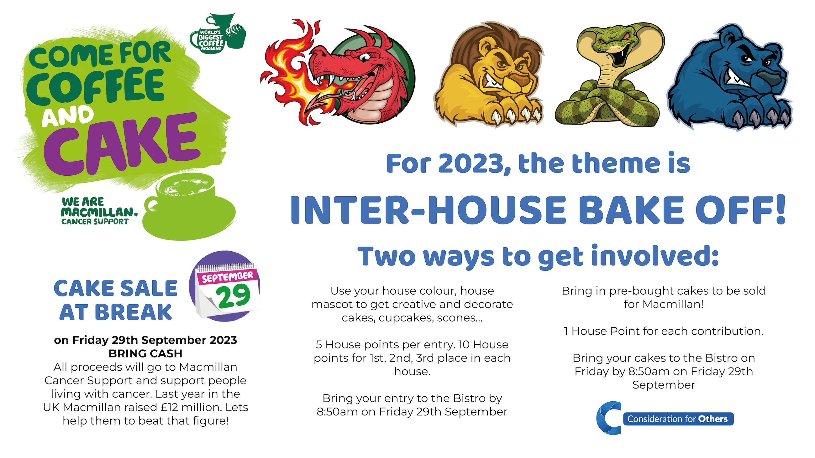 Macmillan Coffee Morning - Barr Beacon School