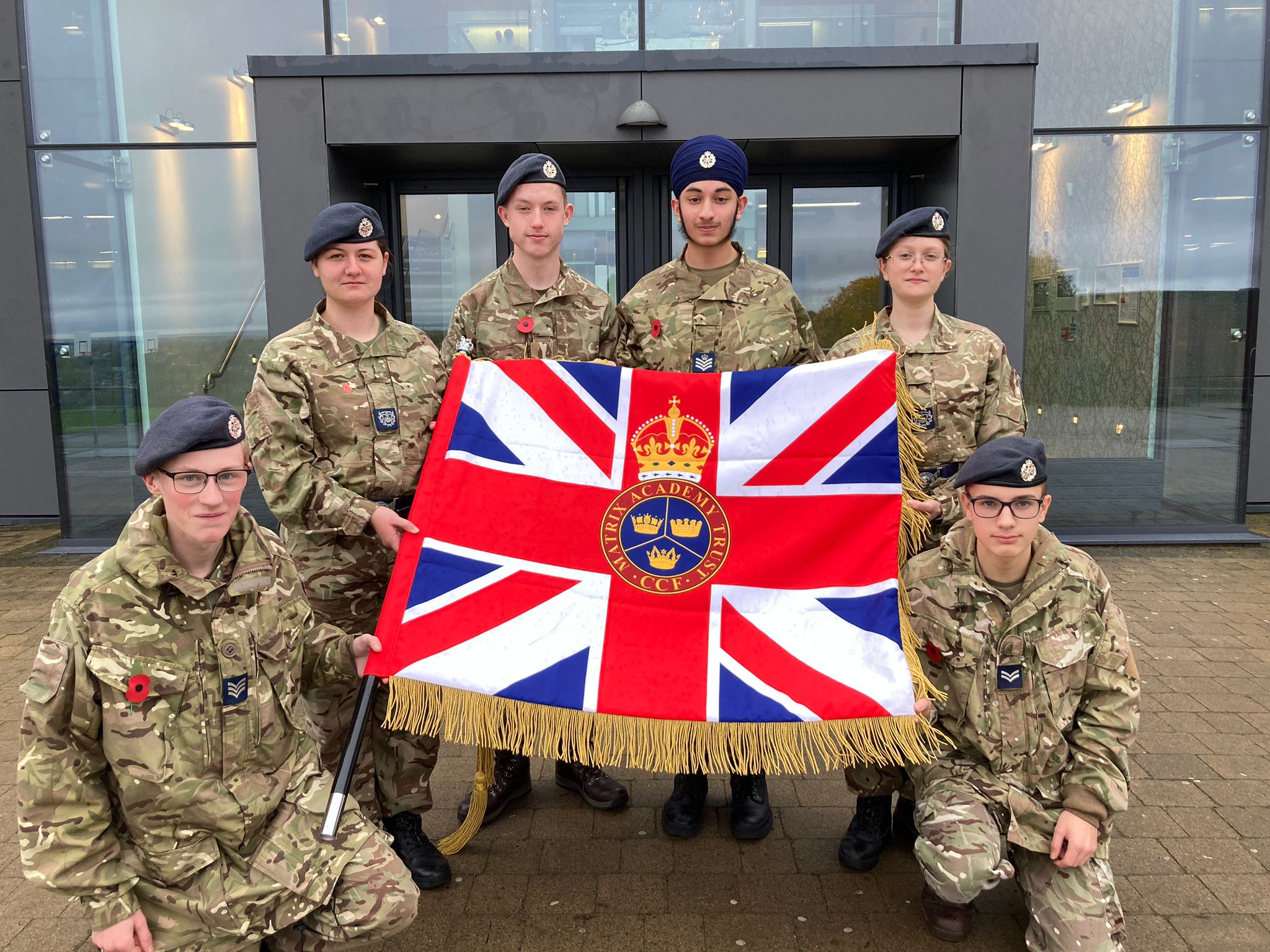 Cadets Fly the Flag at Armistice. - Barr Beacon School