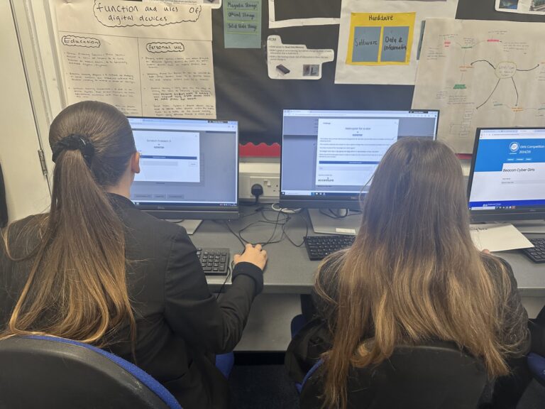 Year 8 Computing girls enter CyberFirst Competition - Barr Beacon School